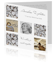 Overlijdens bericht rouwkaart met foto visser