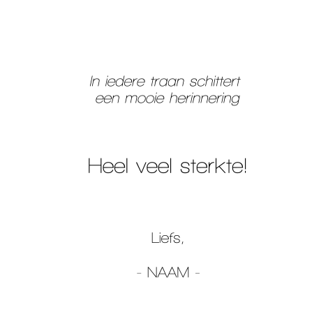 Mooie condoleance kaart versturen | Online bestellen en wij versturen