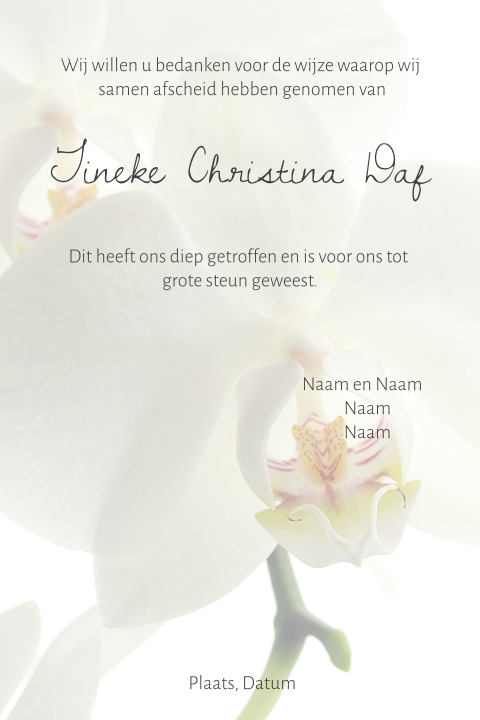 Bedankkaartjes na overlijden - dankbetuiging - MyCards
