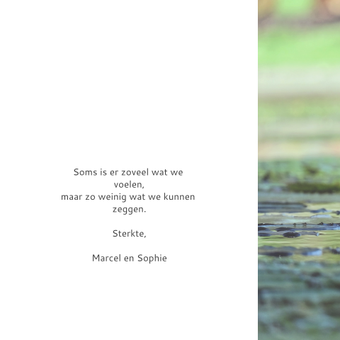 Condoleance tekst rouwkaart