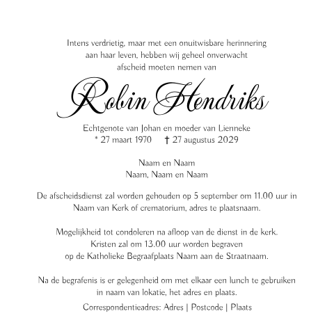 Rouwkaarten maken - zelf ontwerpen & snelle levering - MyCards