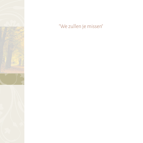 Mooie rouwbrief met de zee op de achtergrond